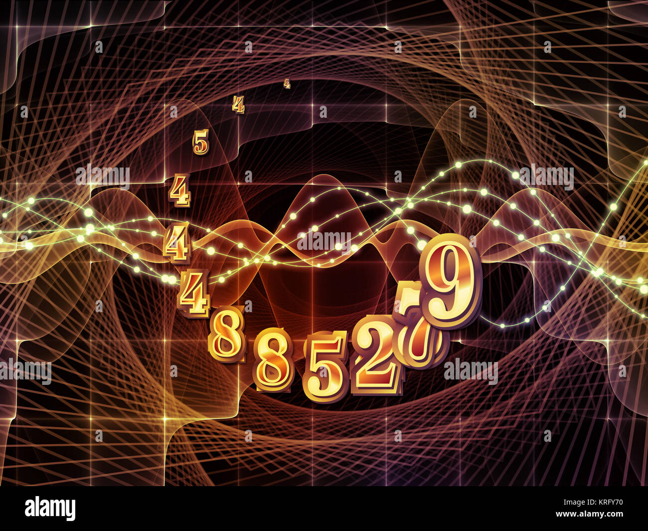 Virtualization of Numbers Stock Photo - Alamy