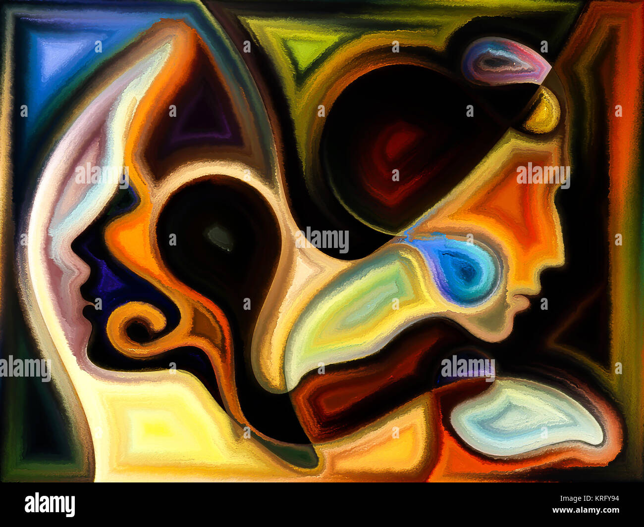 Virtual Life of Communication Stock Photo - Alamy