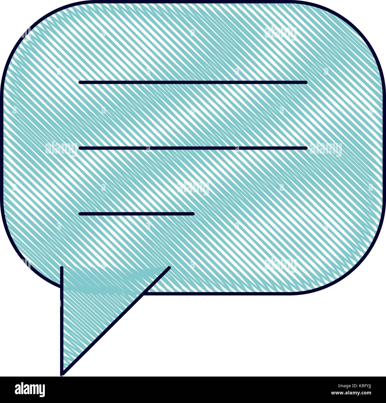 square dialogue speech and rounded with tail in colored crayon ...