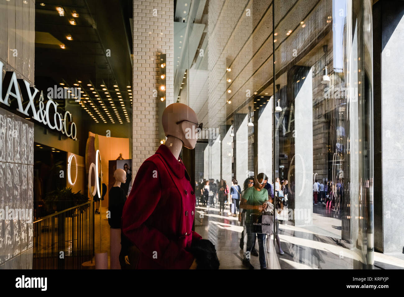 Milan, Italy - September 24, 2017: Max Mara store in Milan. Fashion ...