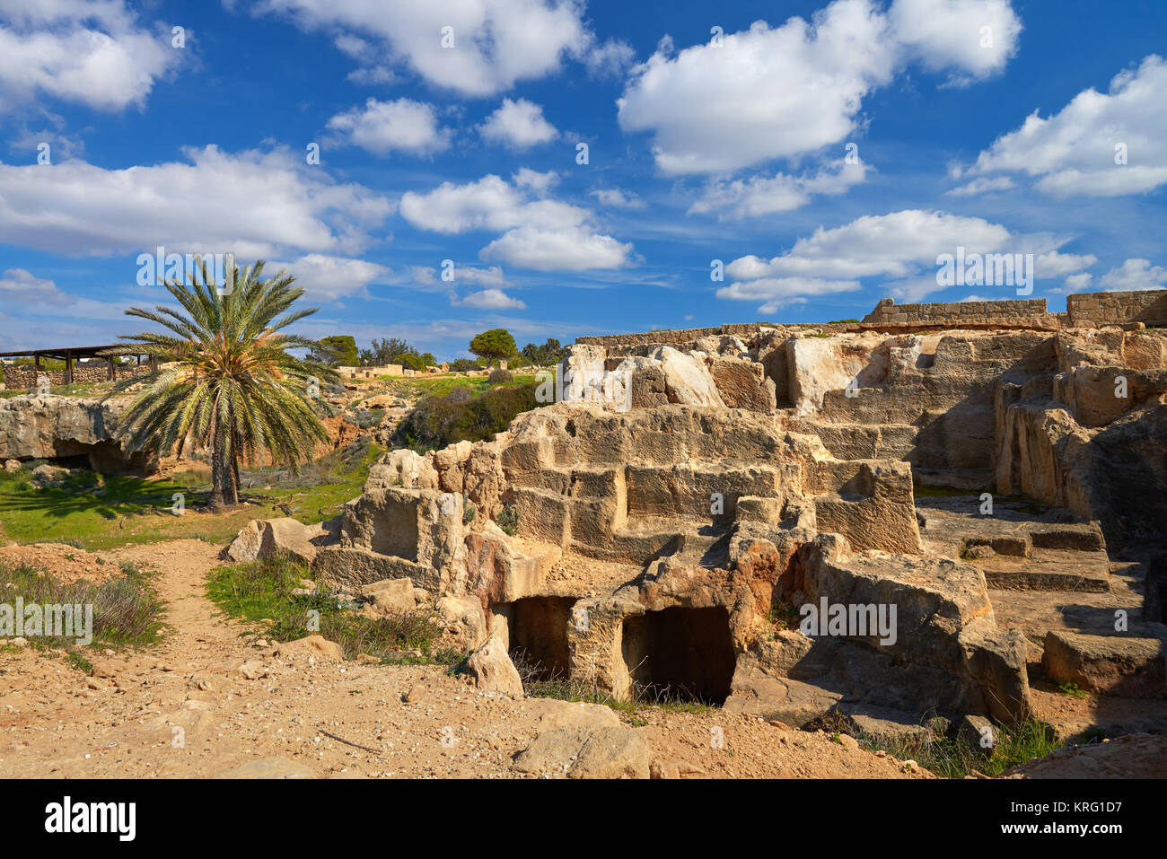 Tombs of the Kings, archaeological museum in Paphos city, Cyprus Stock ...