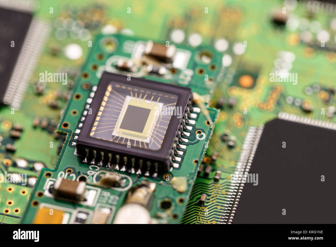 Processor (microchip) interconnected Stock Photo - Alamy