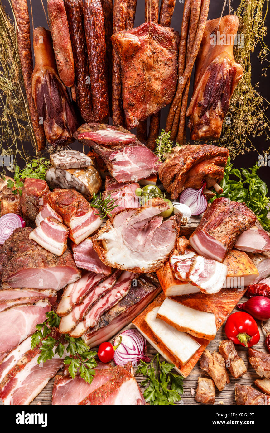 Cold cuts concept Stock Photo - Alamy