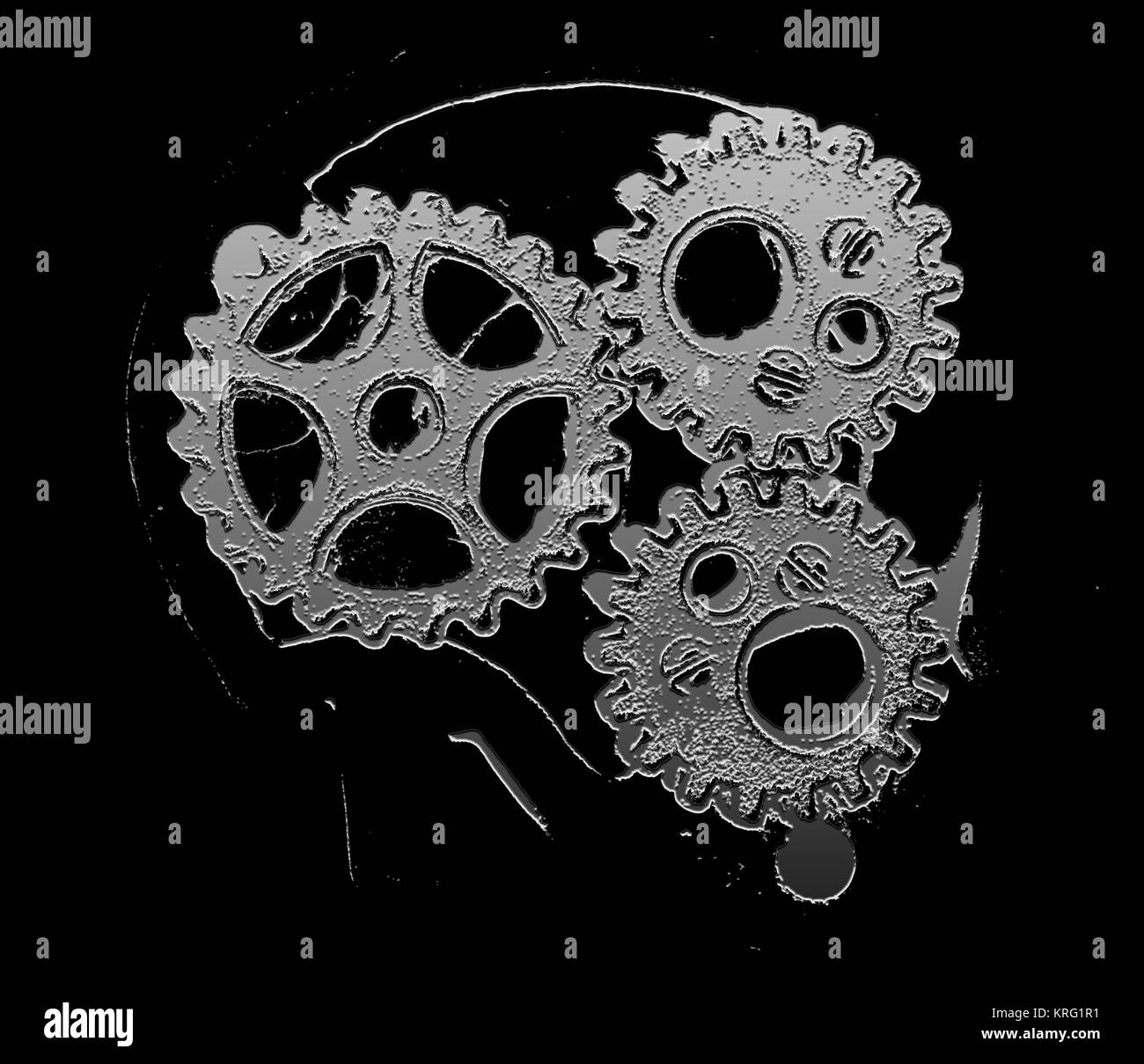 Machine wheel cog belt Black and White Stock Photos & Images - Alamy