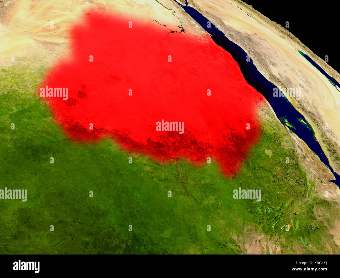 Map satellite geography sudan hi-res stock photography and images - Alamy