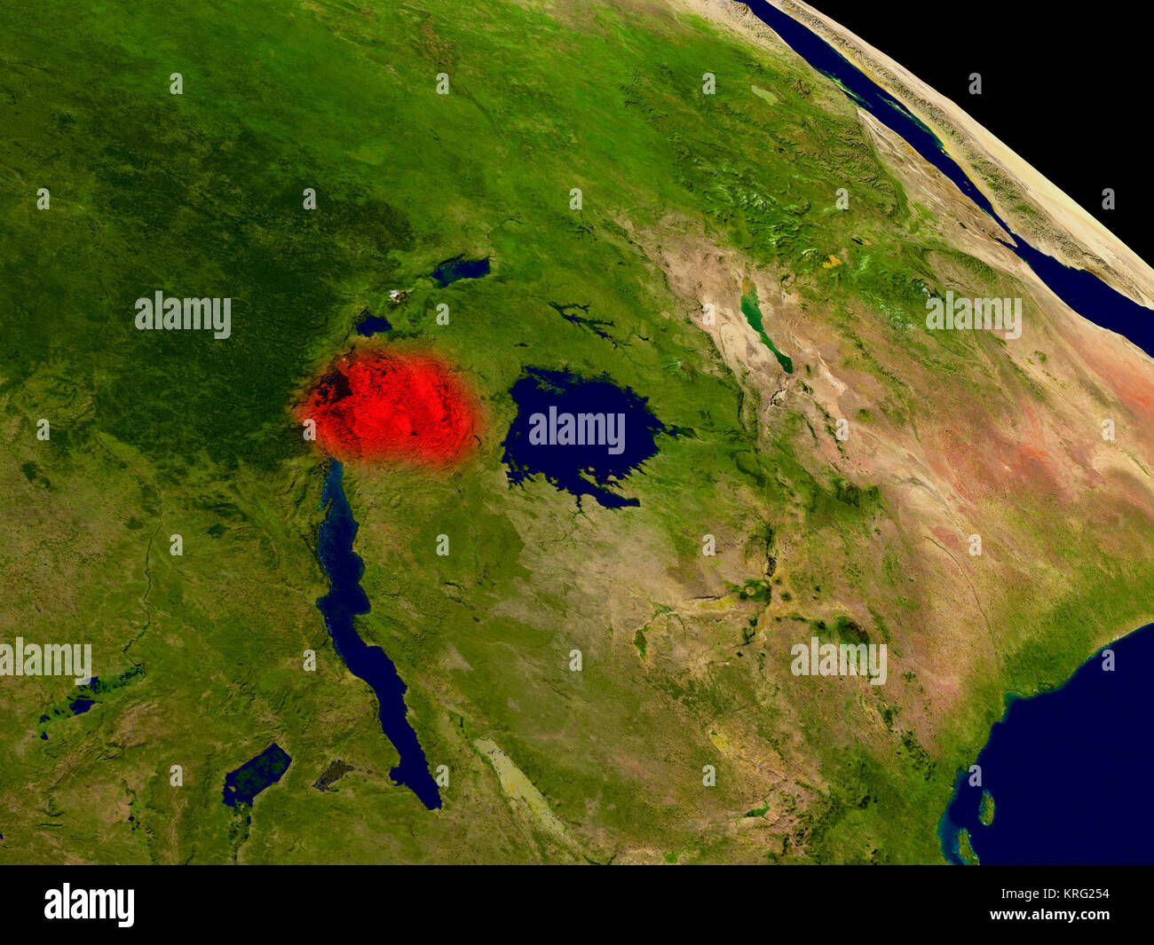 Map satellite geography rwanda hi-res stock photography and images - Alamy