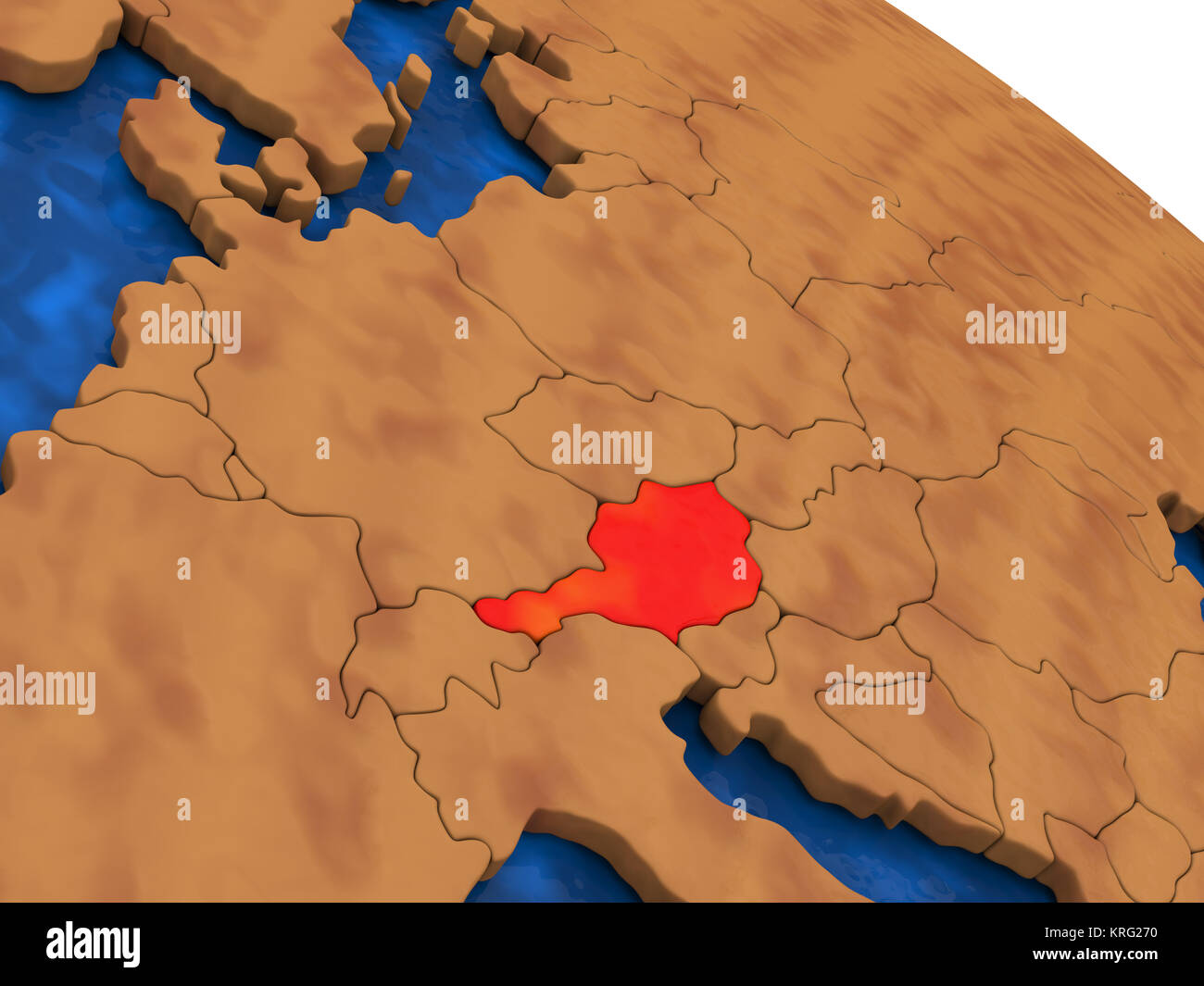 Austria on world map hi-res stock photography and images - Alamy