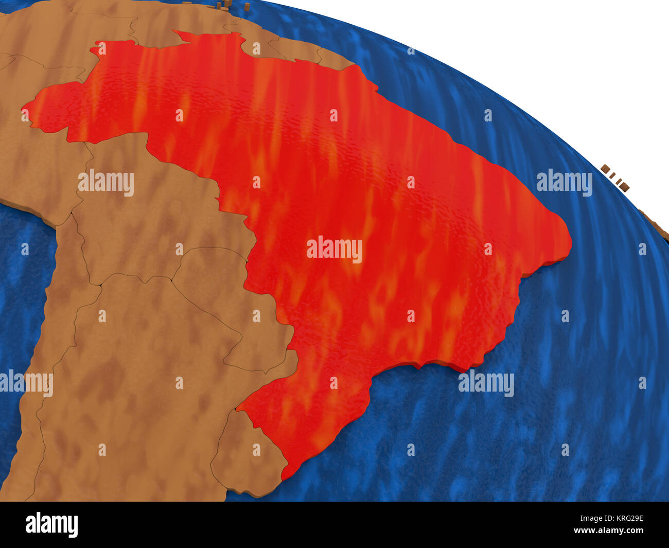 Brazil political map hi-res stock photography and images - Alamy