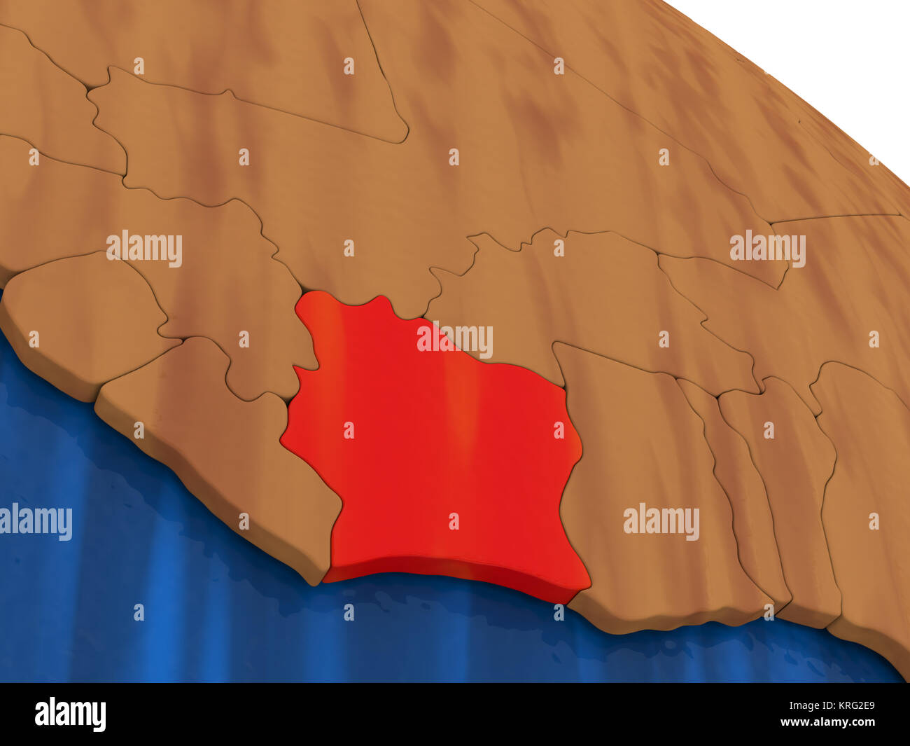 Ivorian map hi-res stock photography and images - Alamy
