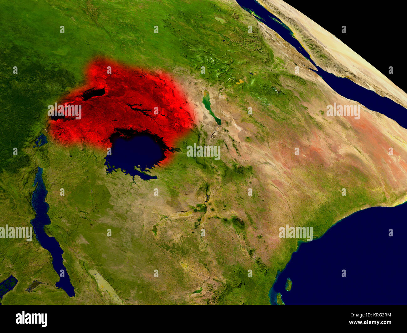 Map satellite geography uganda hi-res stock photography and images - Alamy