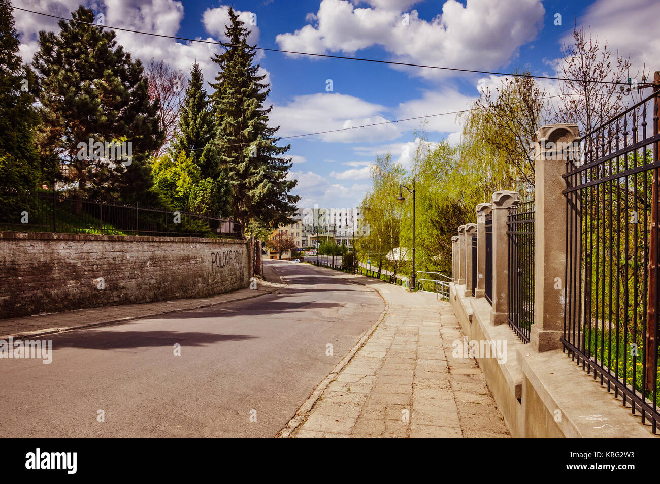 Small cute streets in the downtown of one of the European cities Stock ...
