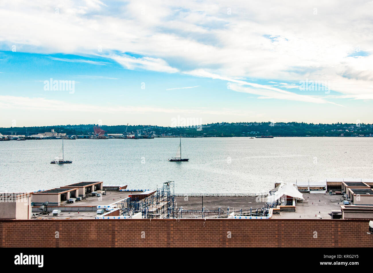Spectacular view on the ocean bay near Seattle Stock Photo - Alamy