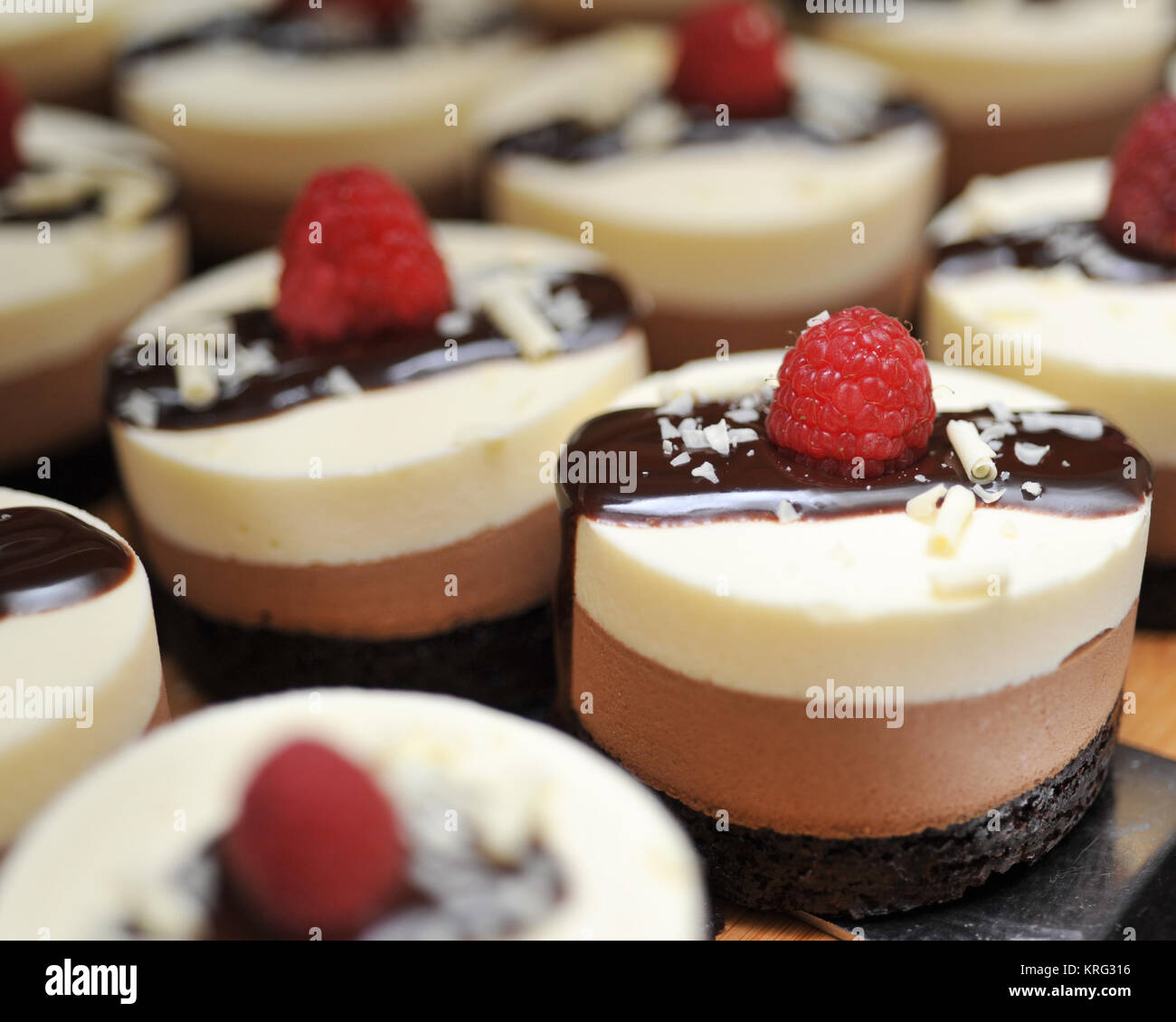 Chocolate layer tart Stock Photo - Alamy