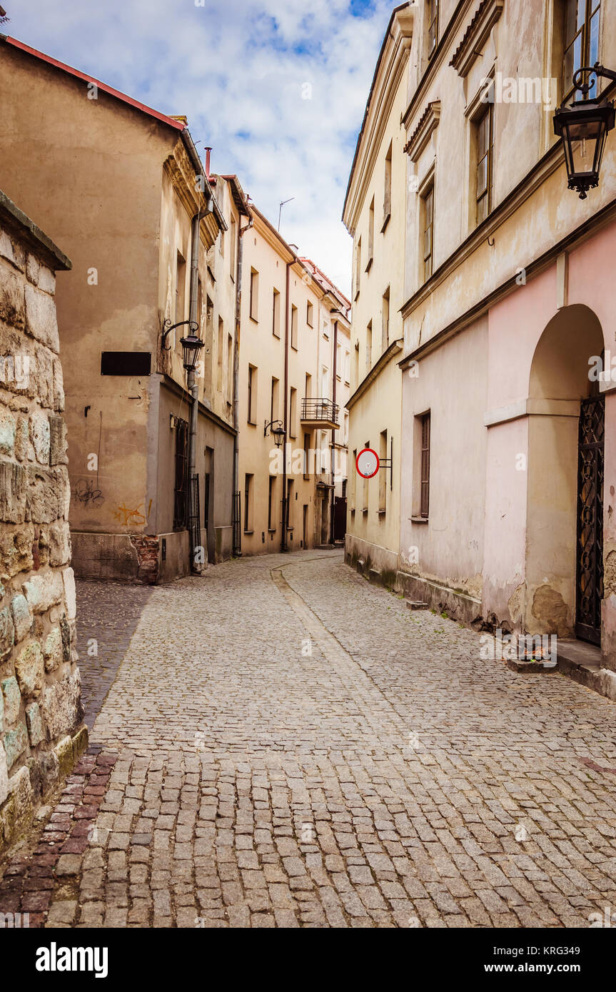 Small narrow street in the central part of the ancient city Stock Photo ...