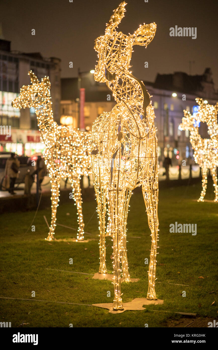 Views of Cardiff Christmas Market, Wales Stock Photo - Alamy