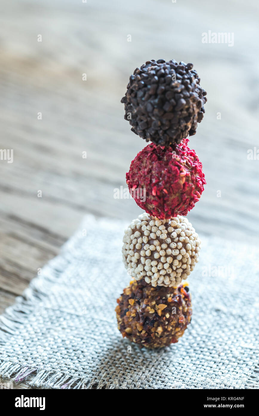 Colorful belgian truffles Stock Photo - Alamy