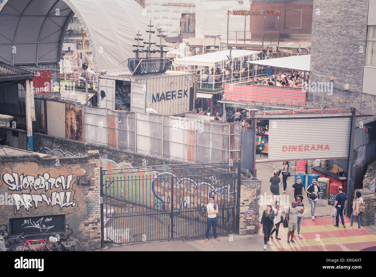 Pop-up street food market venue called Dinerama popular among young ...