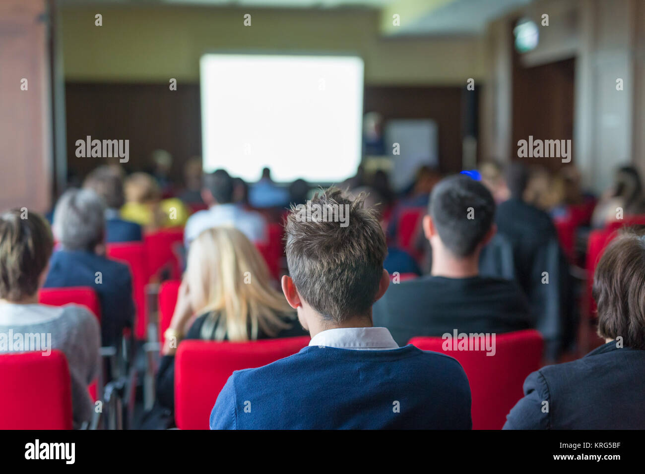 Audience in lecture hall on scientific conference Stock Photo - Alamy
