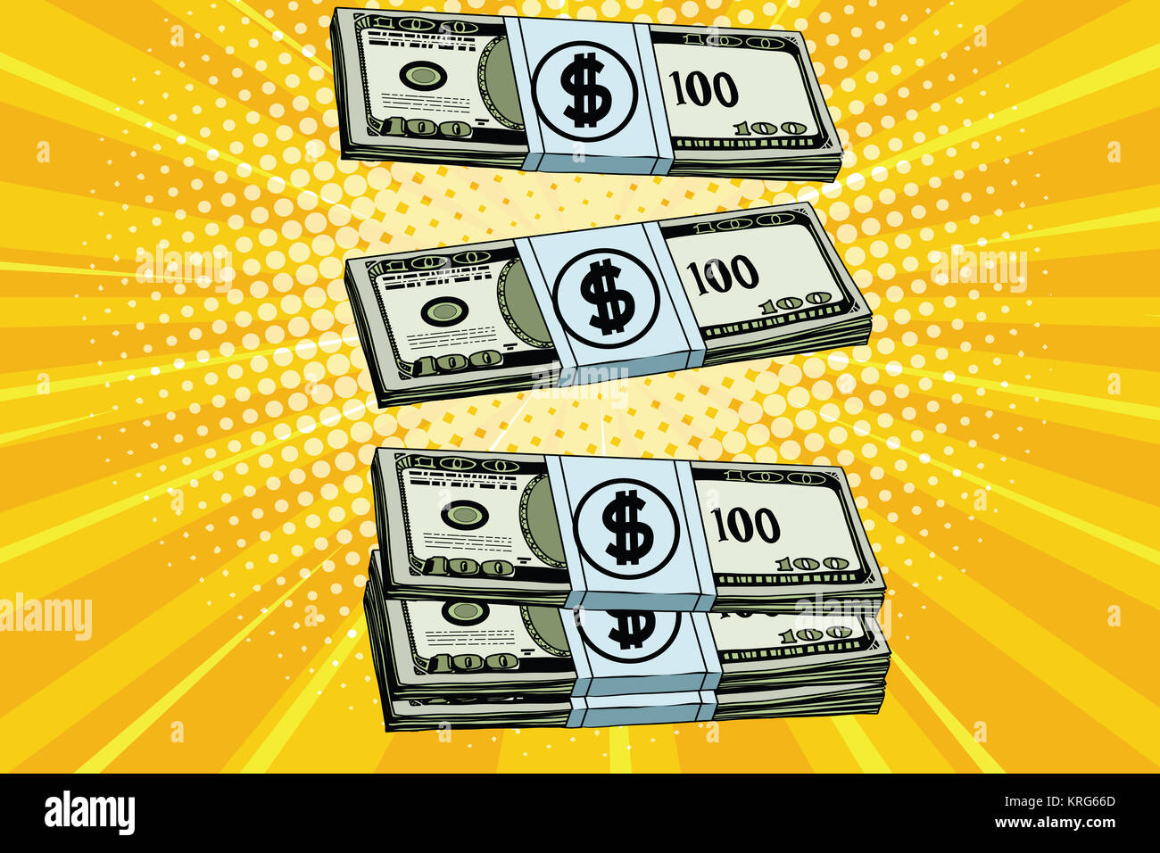 Packs of dollars money Stock Photo - Alamy