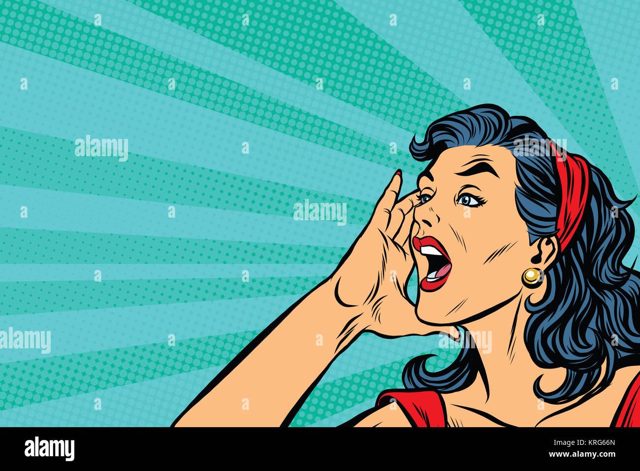 Woman screams profile hi-res stock photography and images - Alamy