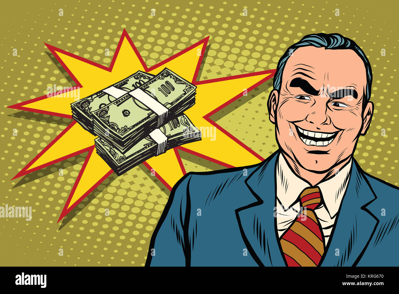 Boss businessman laughs, have a lot of money Stock Photo - Alamy