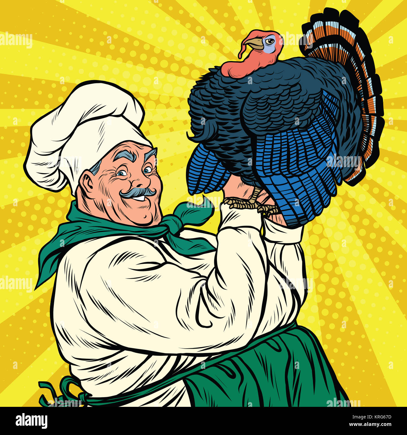 Vintage Woman Cooking Turkey High Resolution Stock Photography and ...