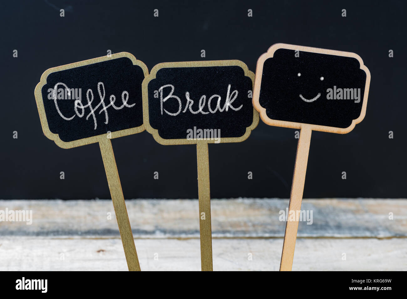 Motivational message Coffee Break written with chalk Stock Photo - Alamy
