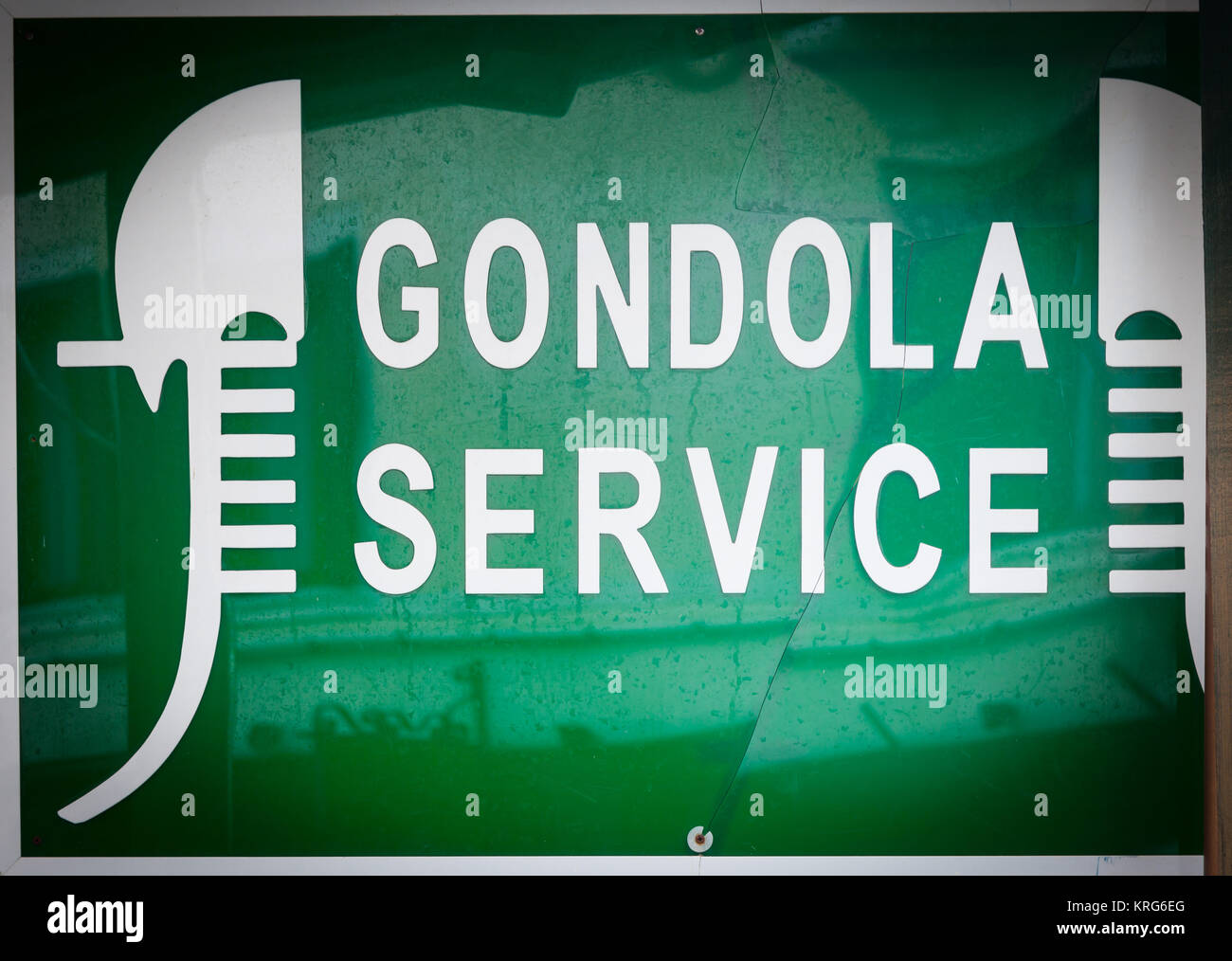 Gondola Service Sign Stock Photo - Alamy