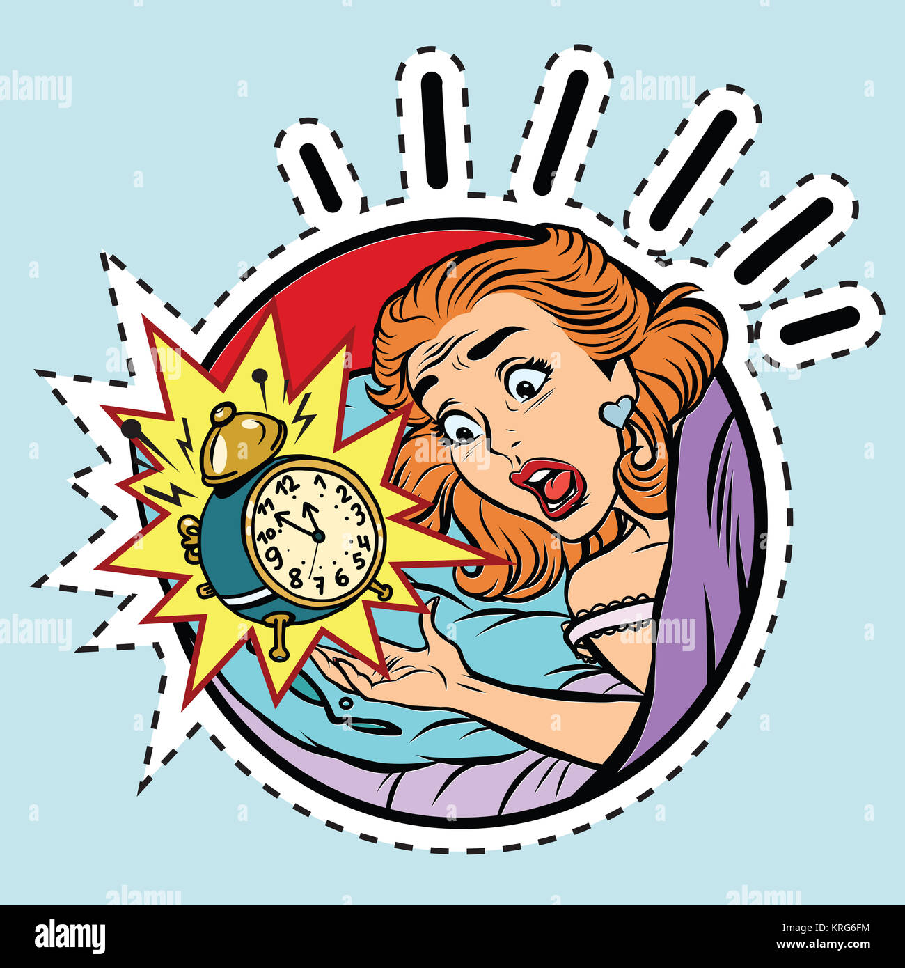 Cartoon illustration running alarm clock hi-res stock photography and ...