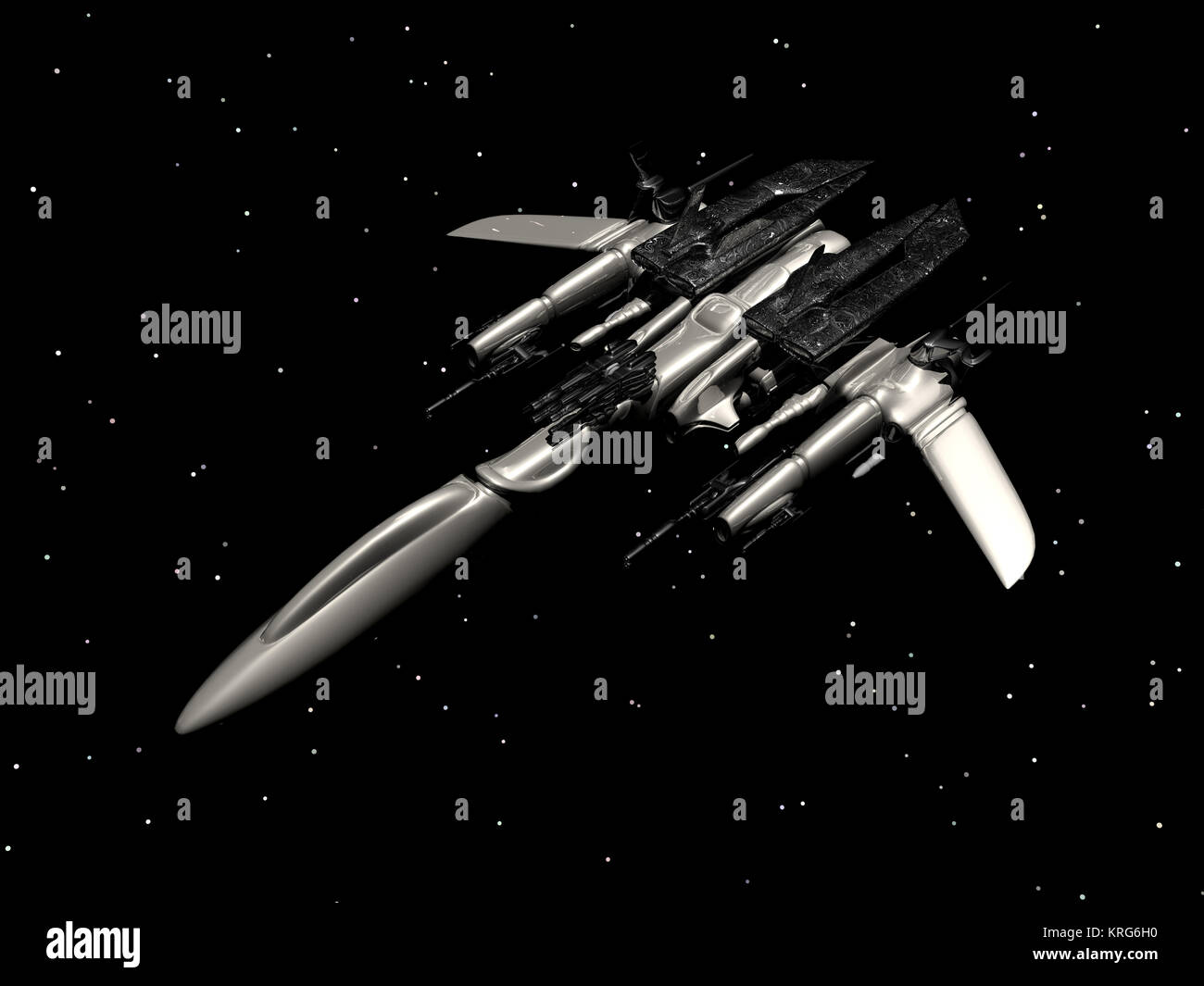 fighter in space Stock Photo - Alamy