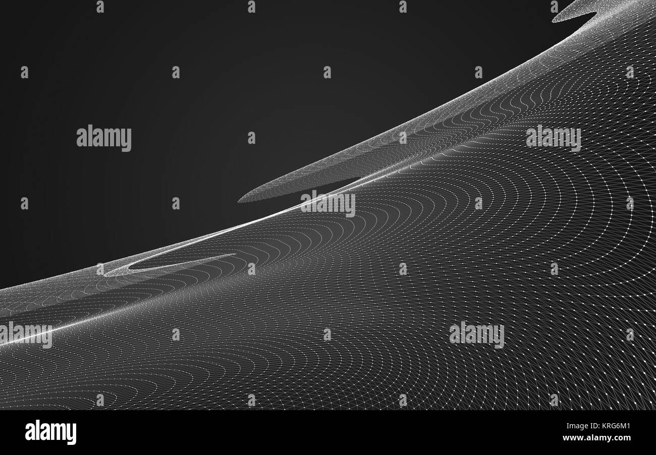 Abstract polygonal space low poly dark background, 3d rendering Stock ...