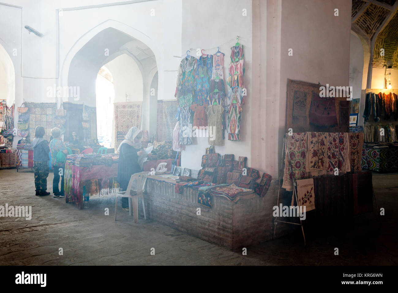 The Interior Of The Bazaar, Bukhara, Uzbekistan Stock Photo - Alamy