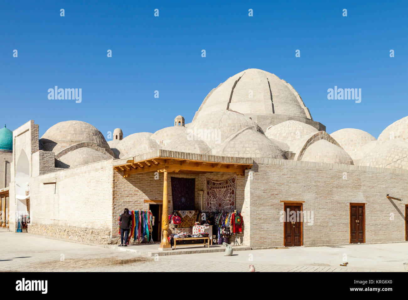 The Exterior Of The Bazaar (Trading Domes), Bukhara, Uzbekistan Stock ...