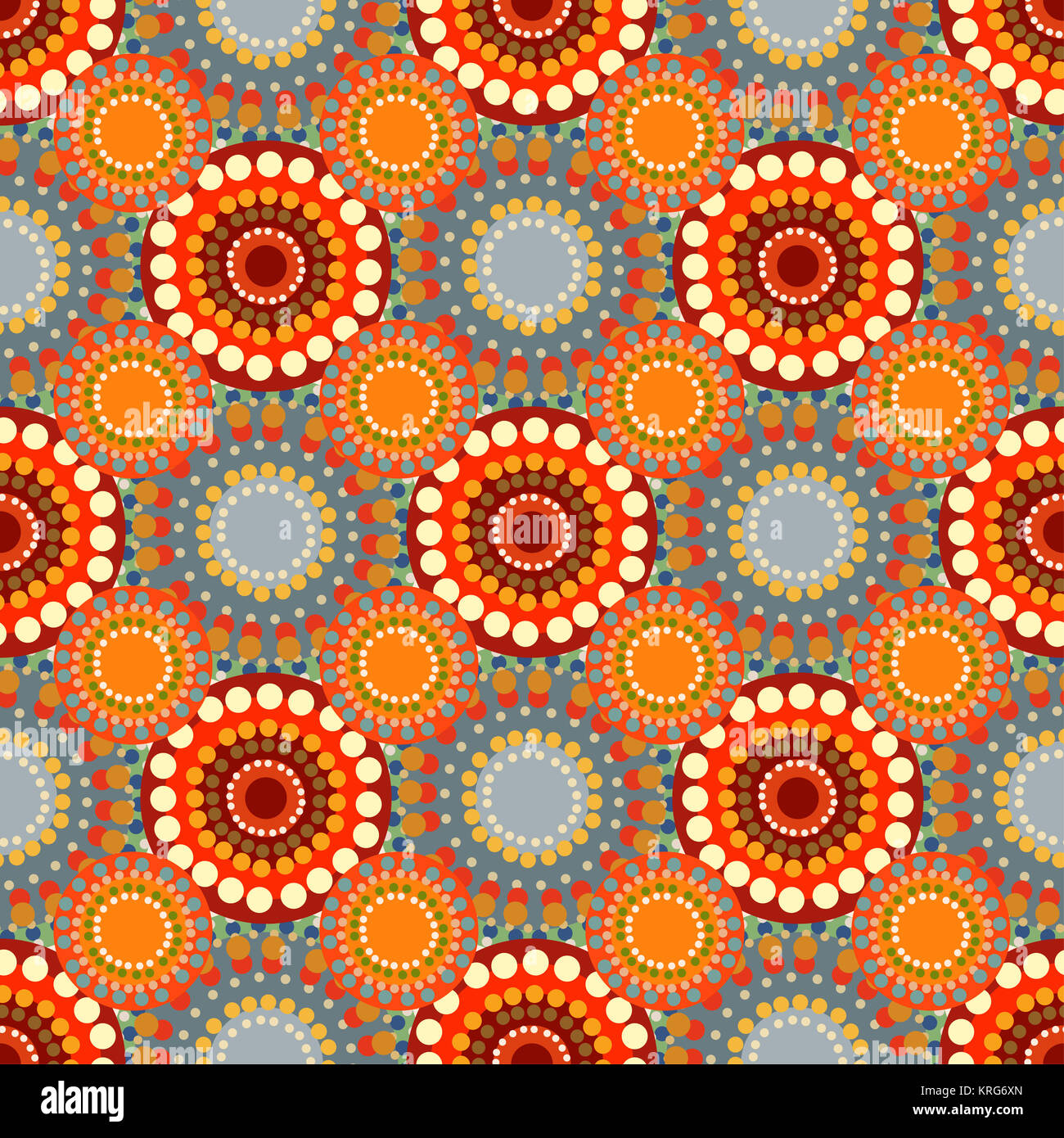 Seamless vintage retro pattern orange textile Stock Photo - Alamy