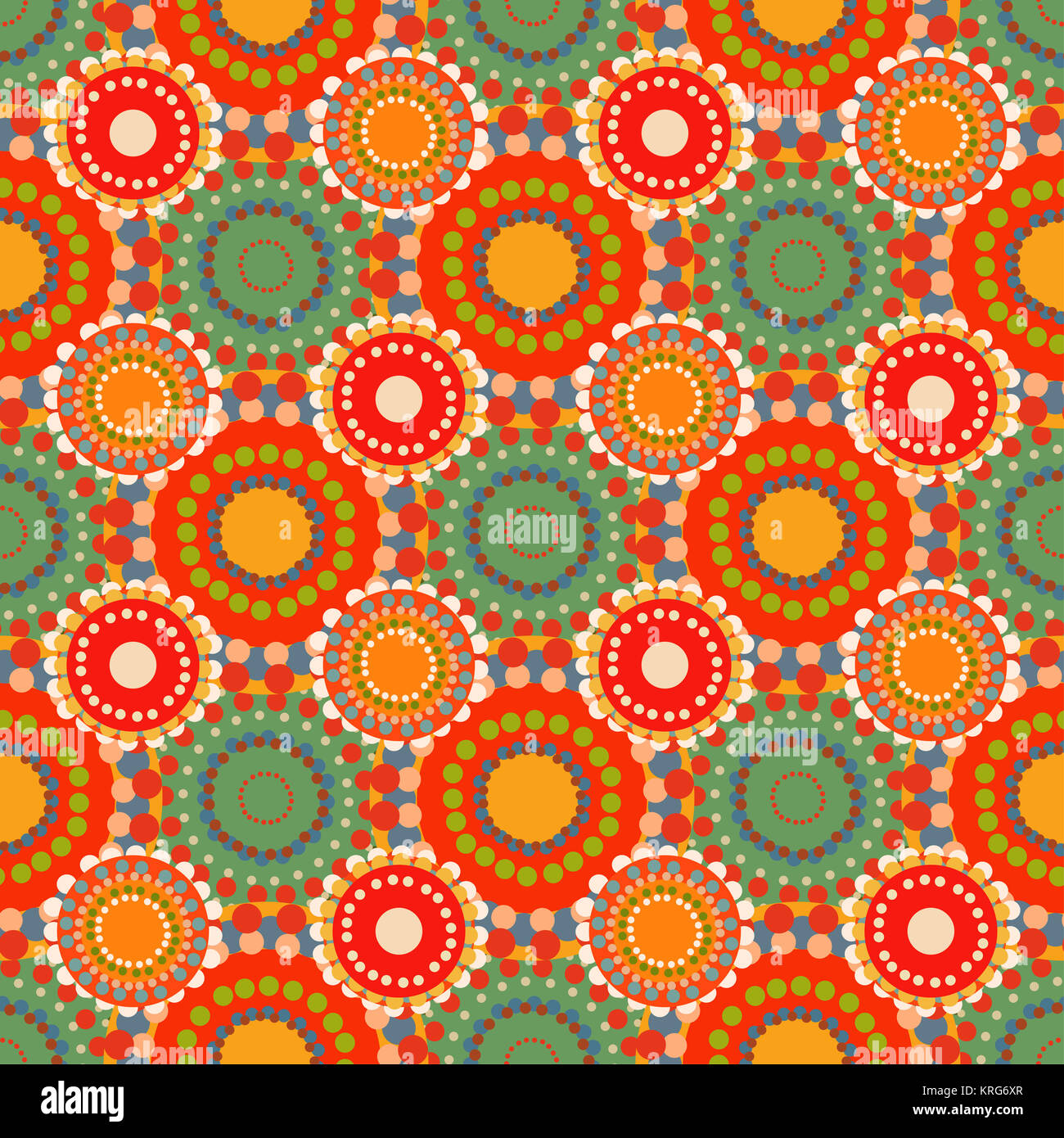 Seamless vintage retro pattern orange textile Stock Photo - Alamy