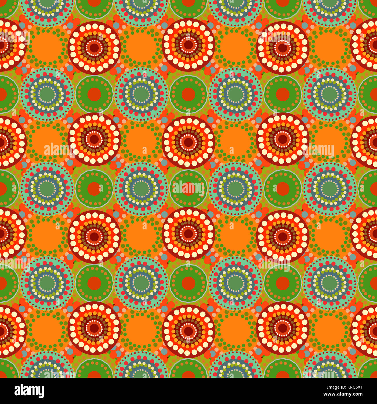 Seamless vintage retro pattern orange textile Stock Photo - Alamy