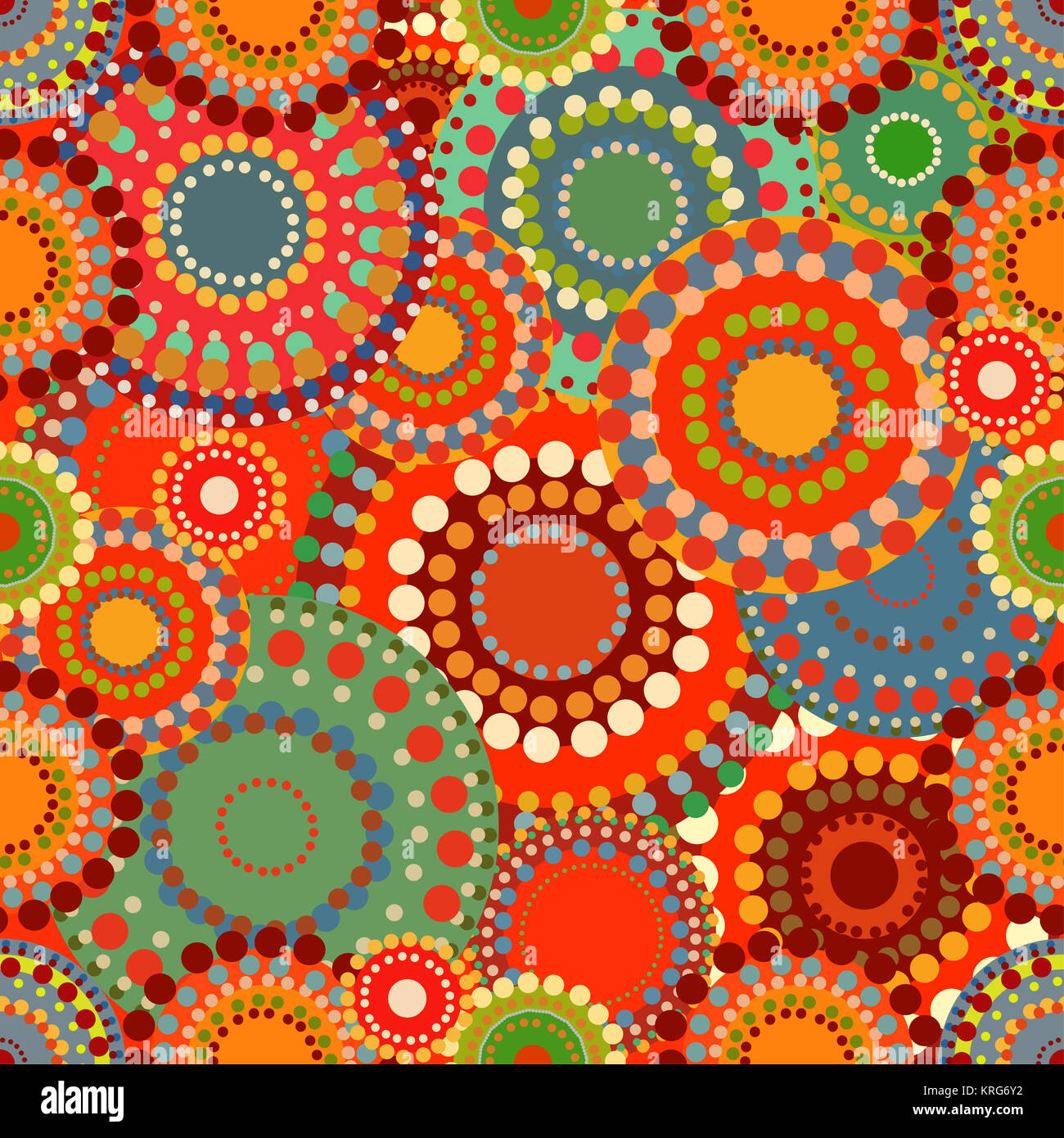 Seamless vintage retro pattern orange textile Stock Photo - Alamy