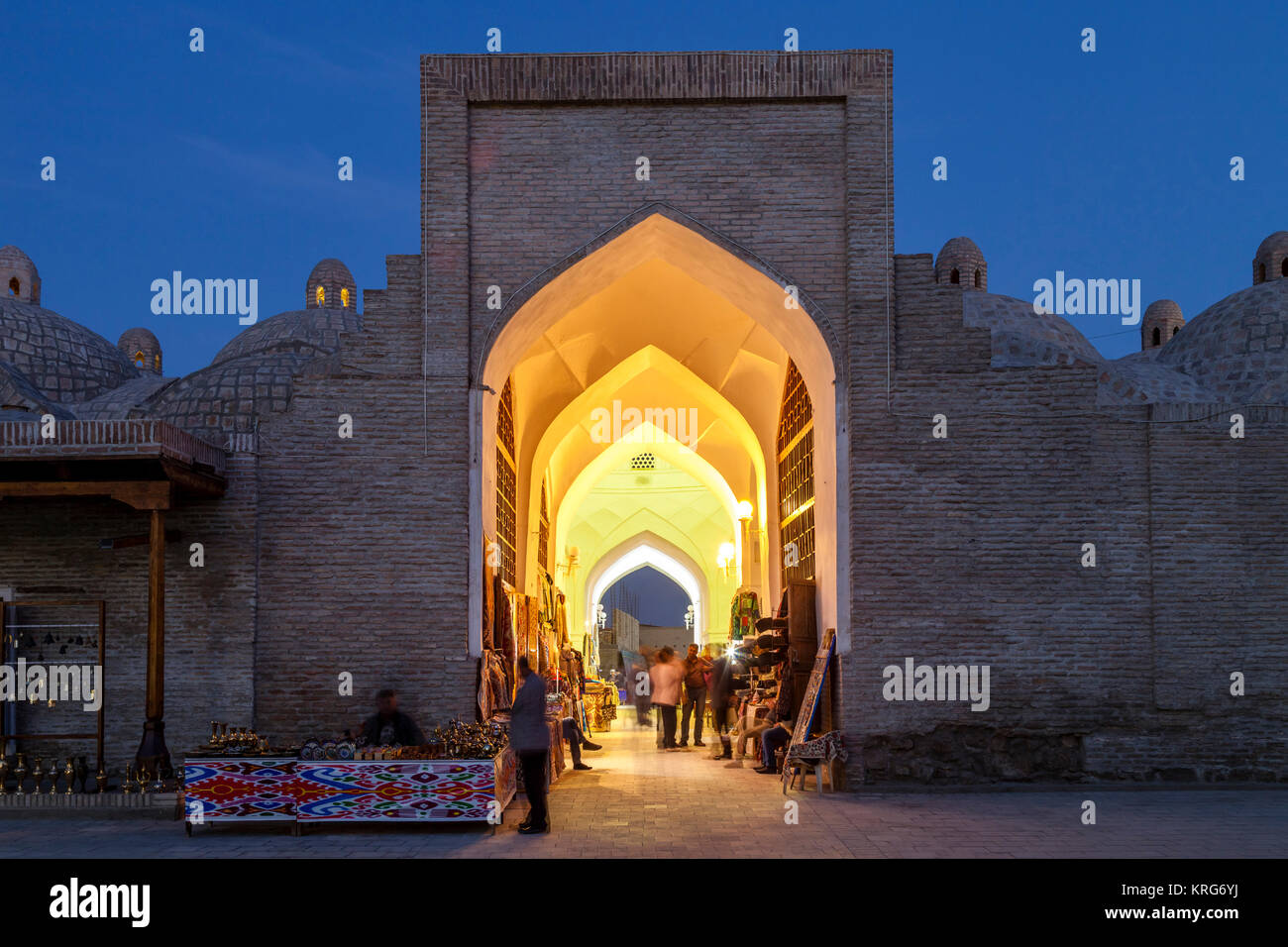 The Entrance To The Bazaar, Bukhara, Uzbekistan Stock Photo - Alamy