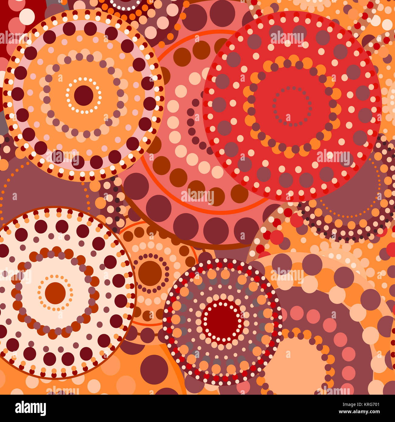 vintage circular retro ornament vector background red Stock Photo - Alamy