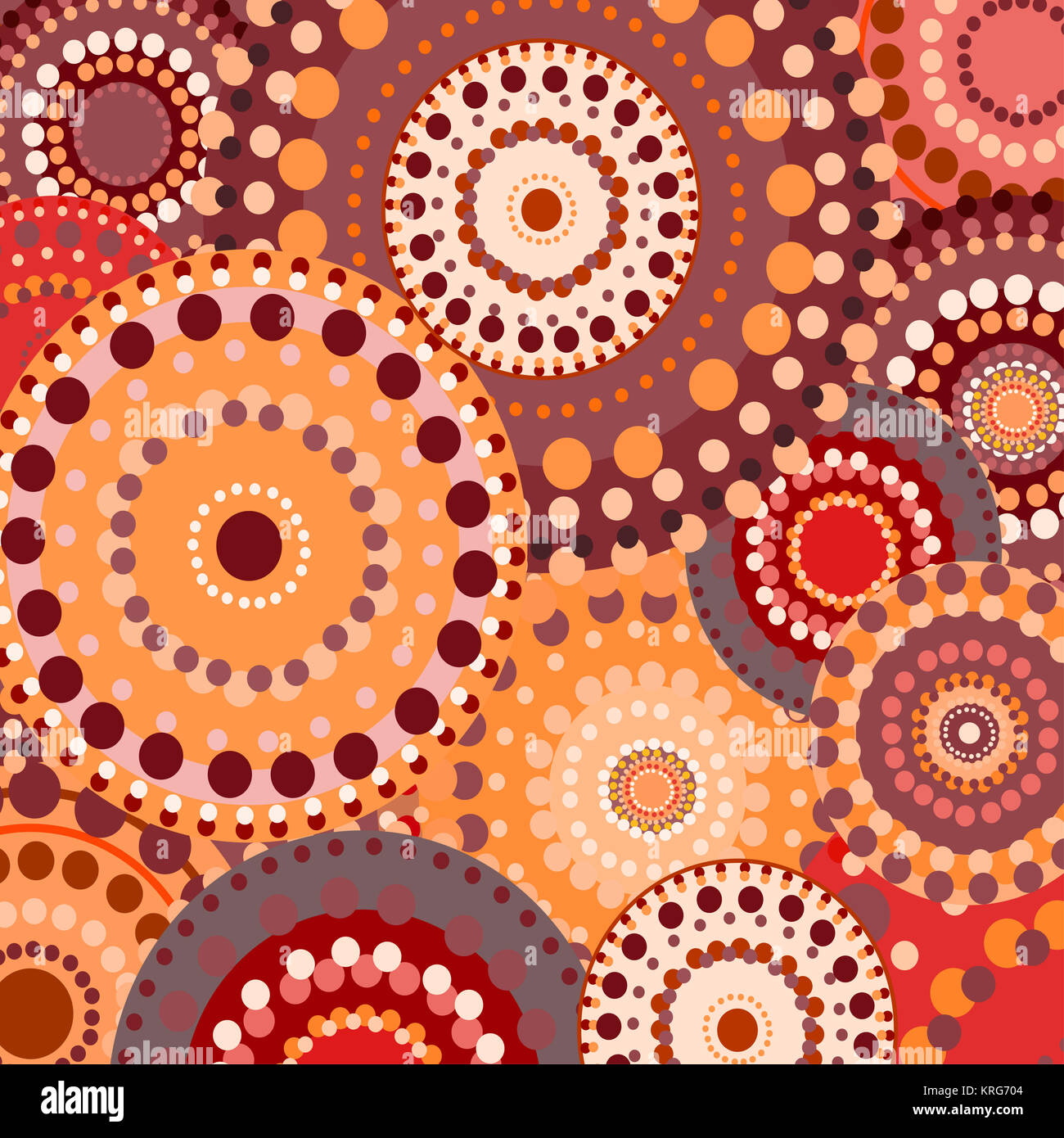 vintage circular retro ornament vector background red Stock Photo - Alamy