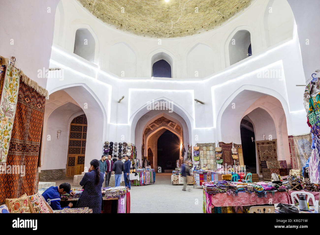 The Bazaar At Night, Bukhara, Uzbekistan Stock Photo - Alamy