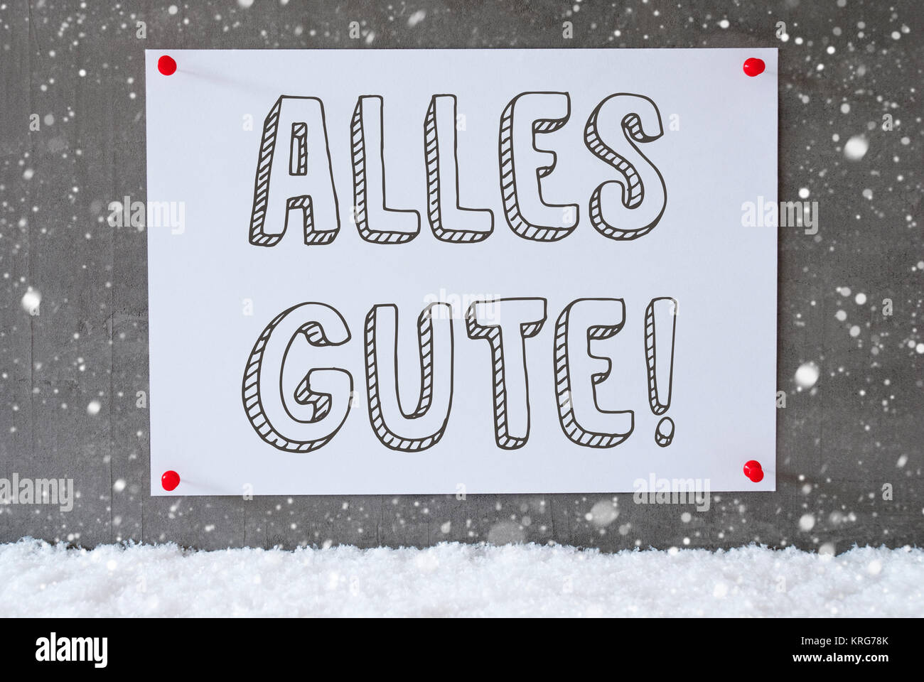 Label With German Text Alles Gute Means Best Wishes. Urban And Modern ...