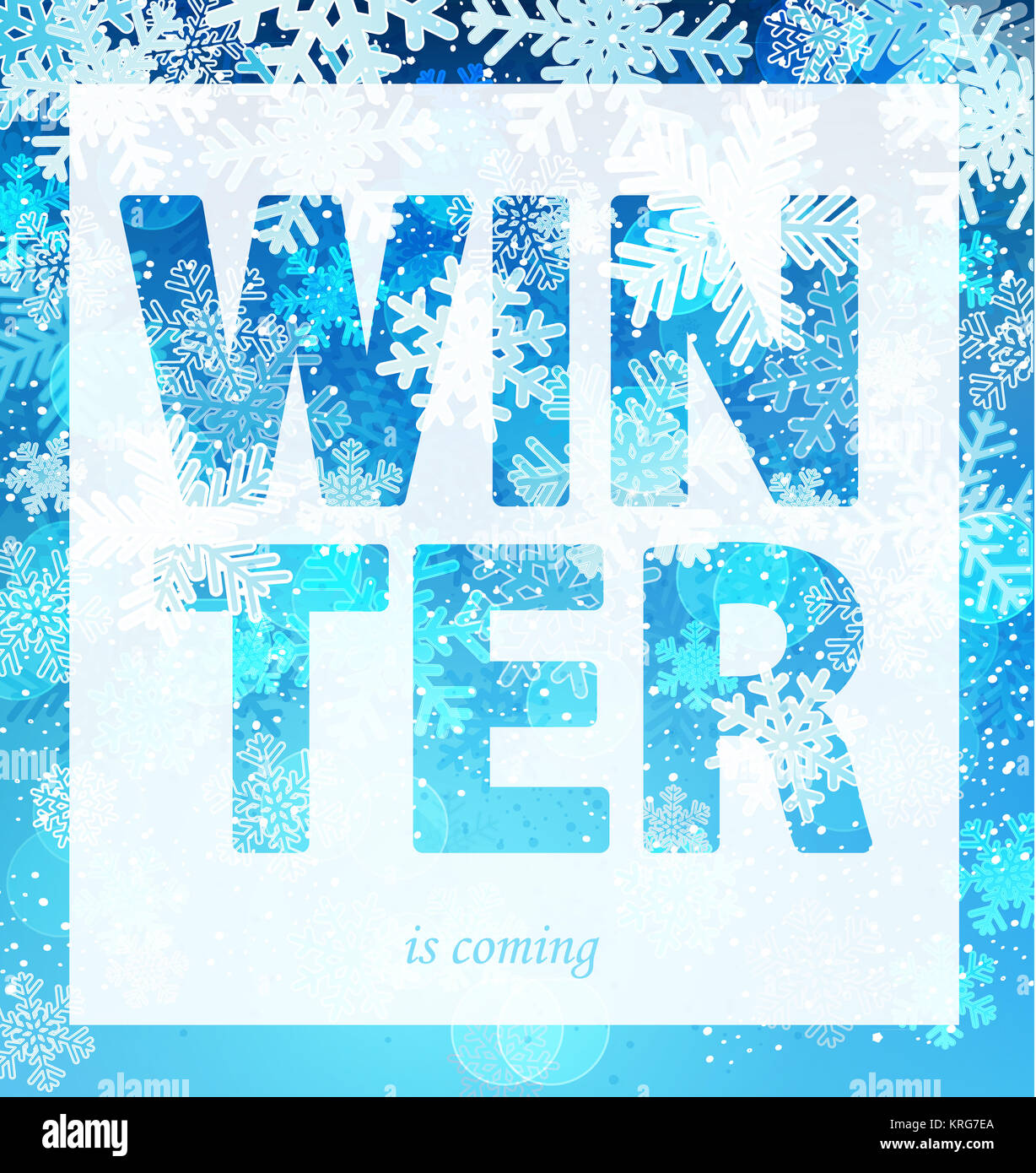 Winter is coming print slogan Stock Photo - Alamy