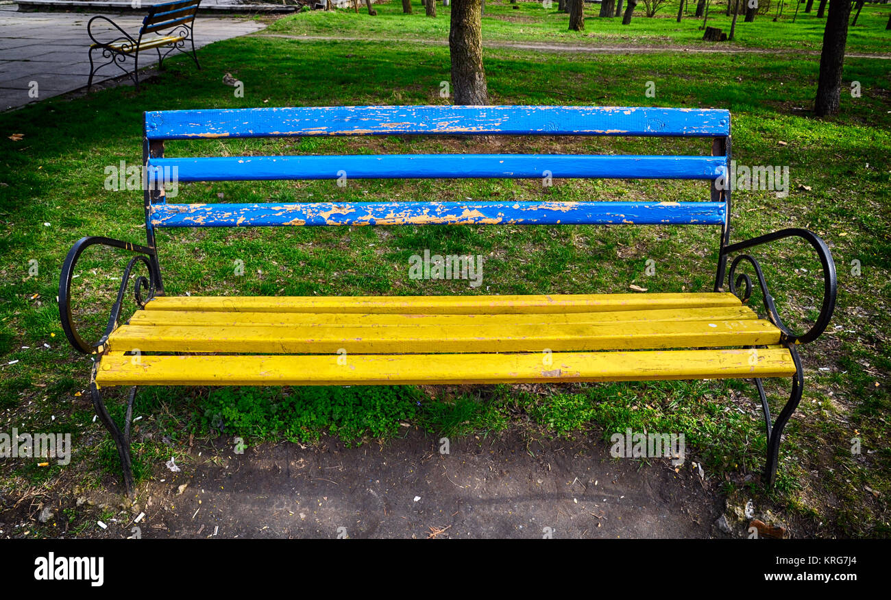 Broken Park Bench High Resolution Stock Photography and Images - Alamy