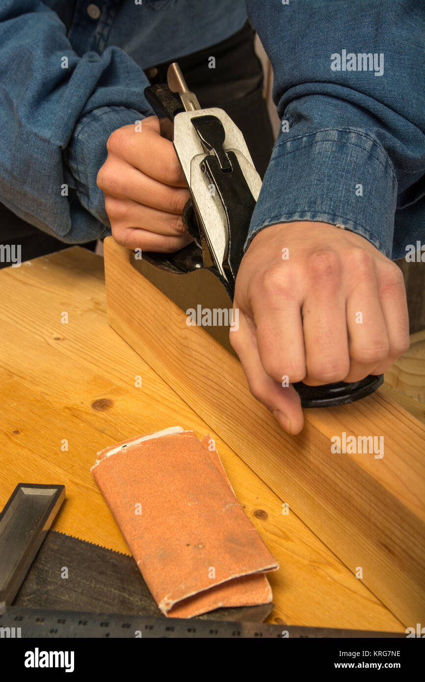 Person taking measures wood hi-res stock photography and images - Alamy