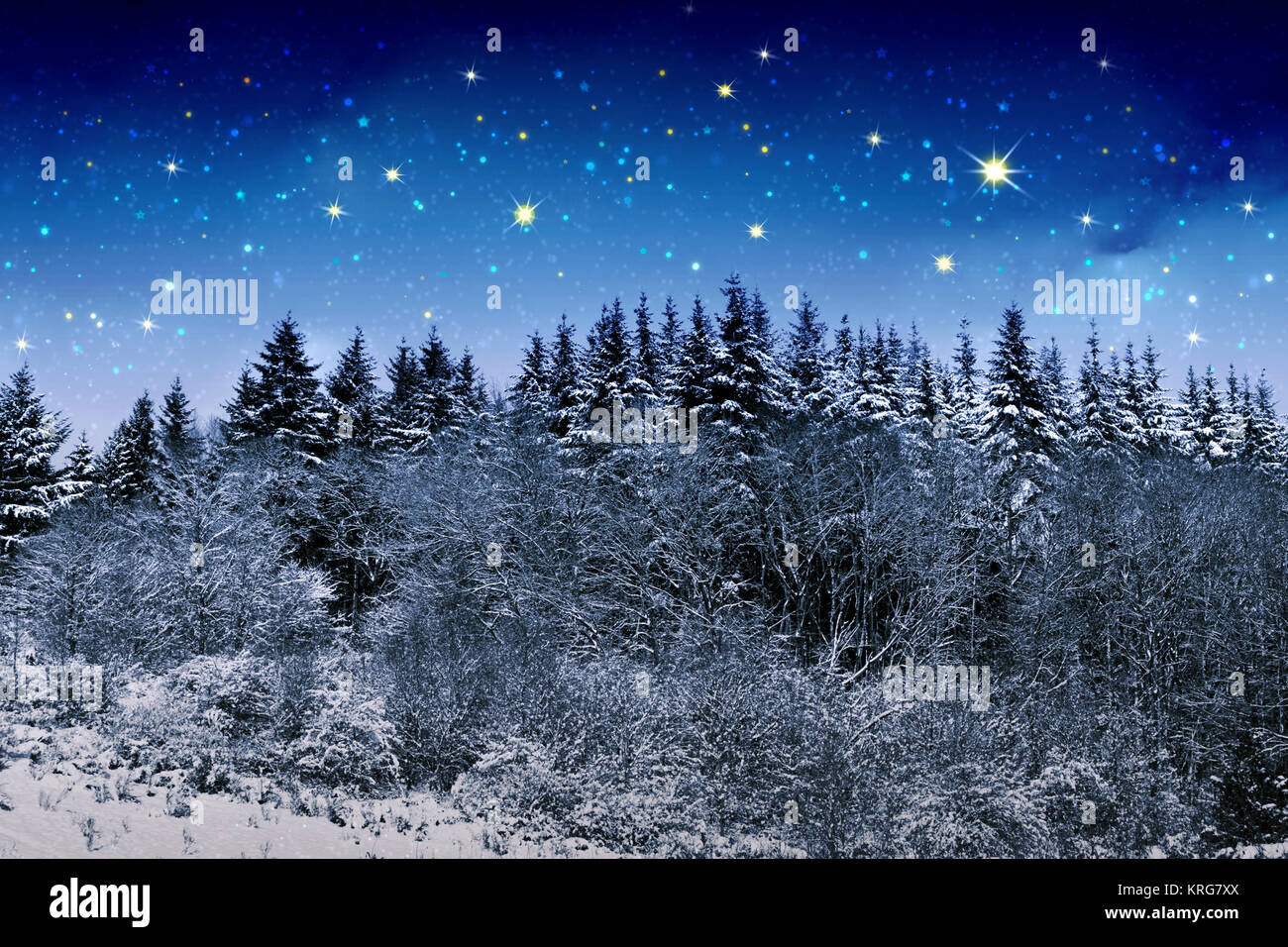 Winter landscape with snow in the mountains Germany.Christmas ...