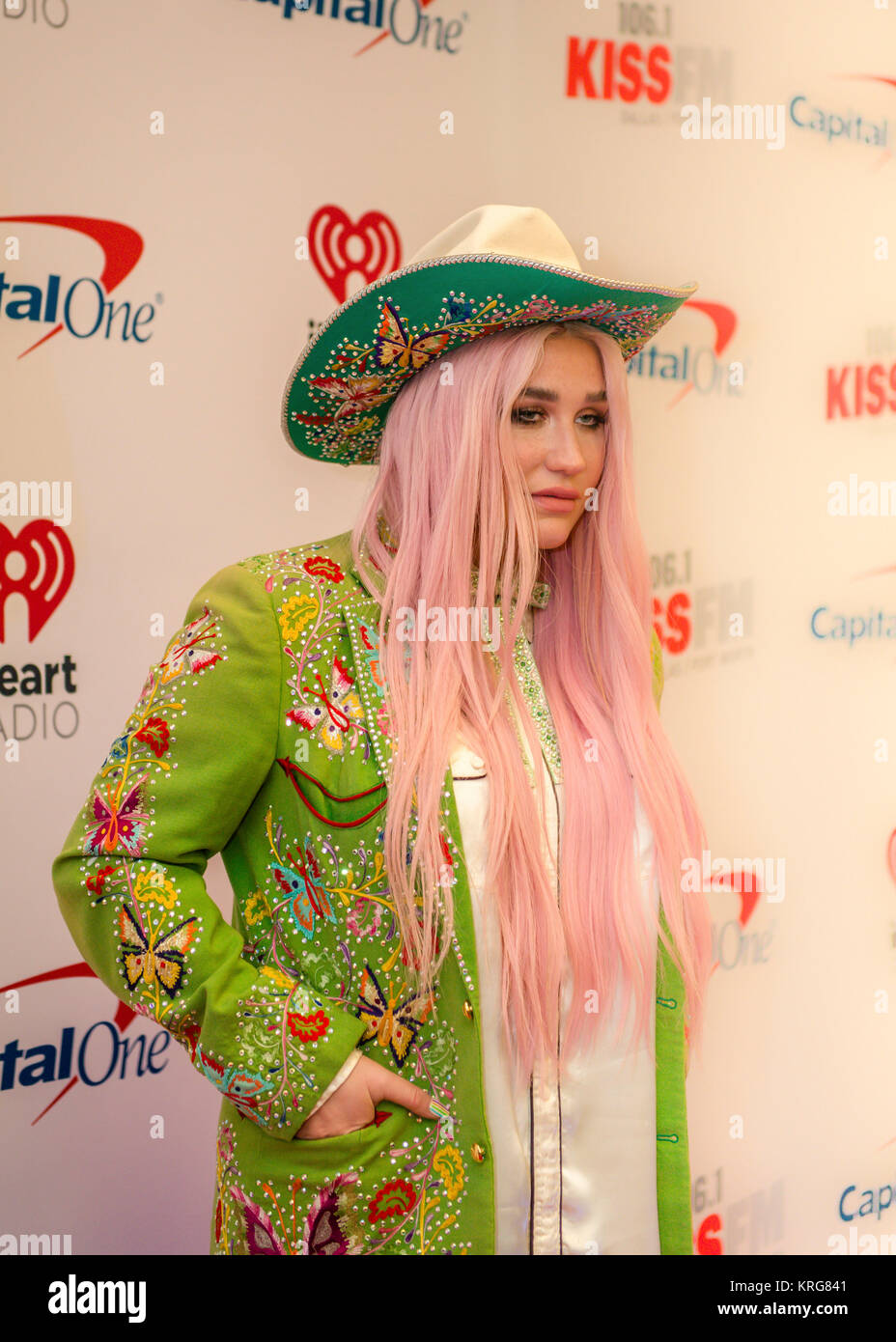 Singer Kesha at iHeartRadio Jingle Ball on November 28, 2017 in Dallas ...