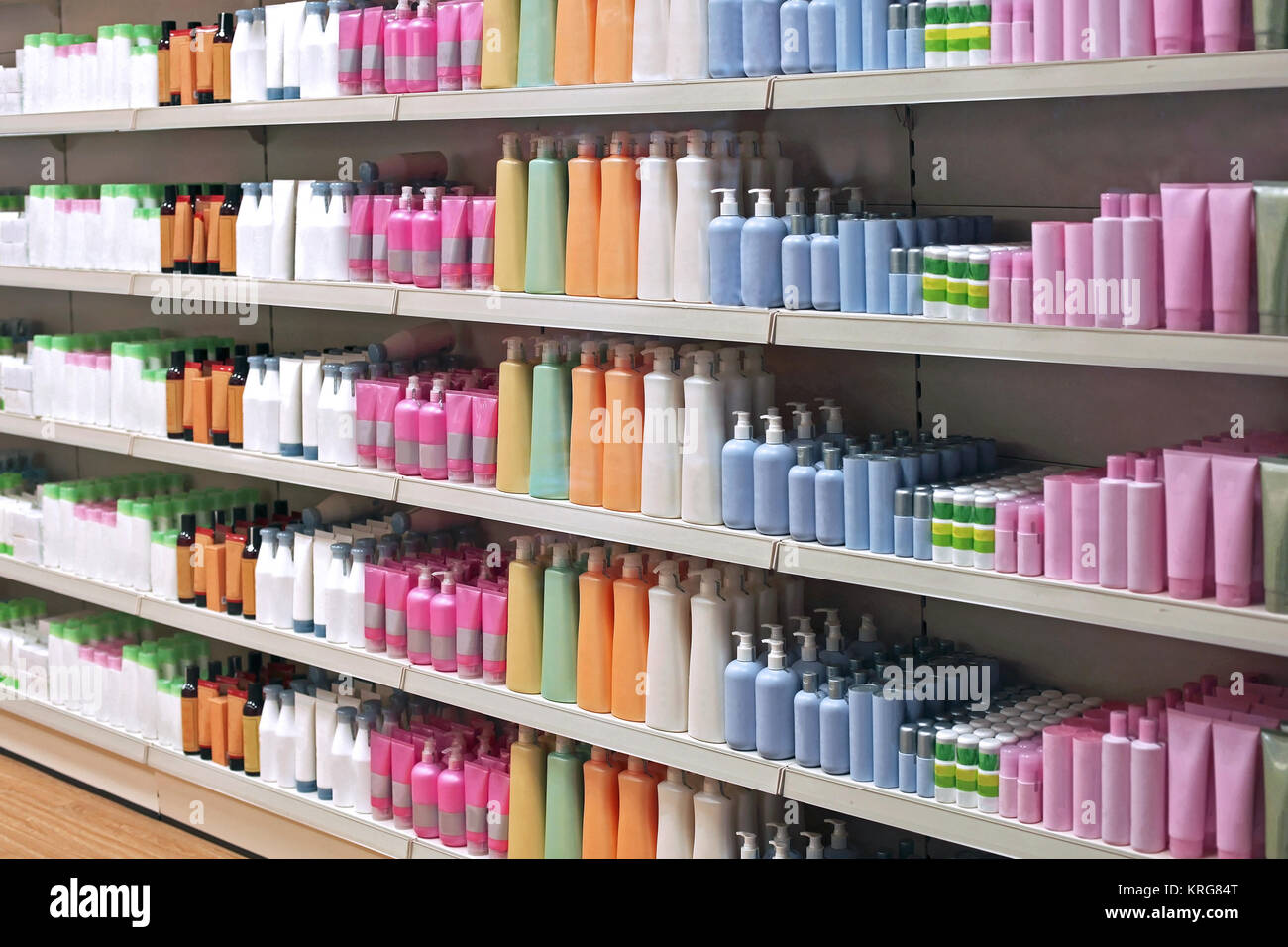 Toiletries retail shelves Stock Photo - Alamy