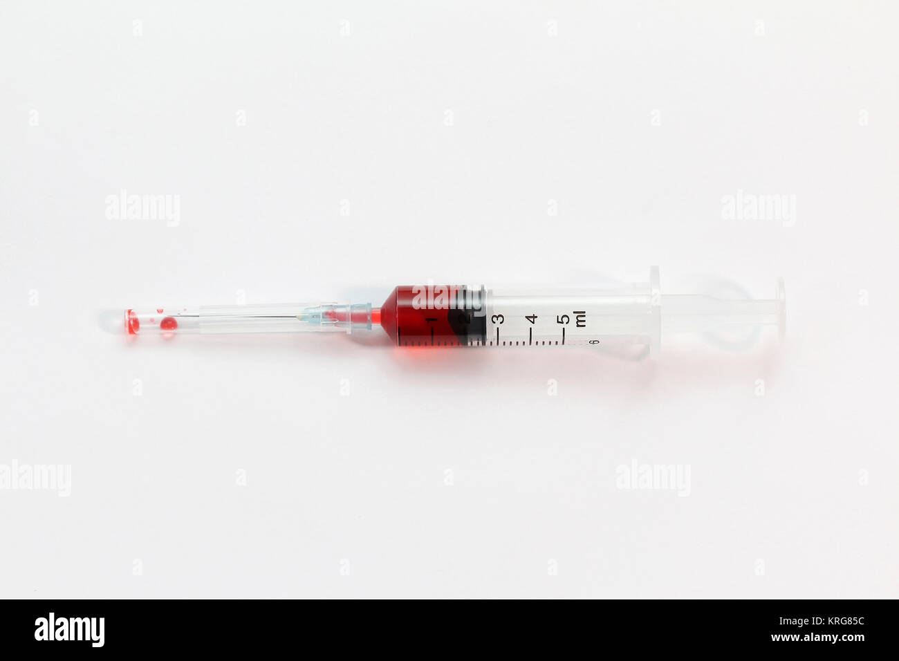 Red medicine syringe Stock Photo - Alamy