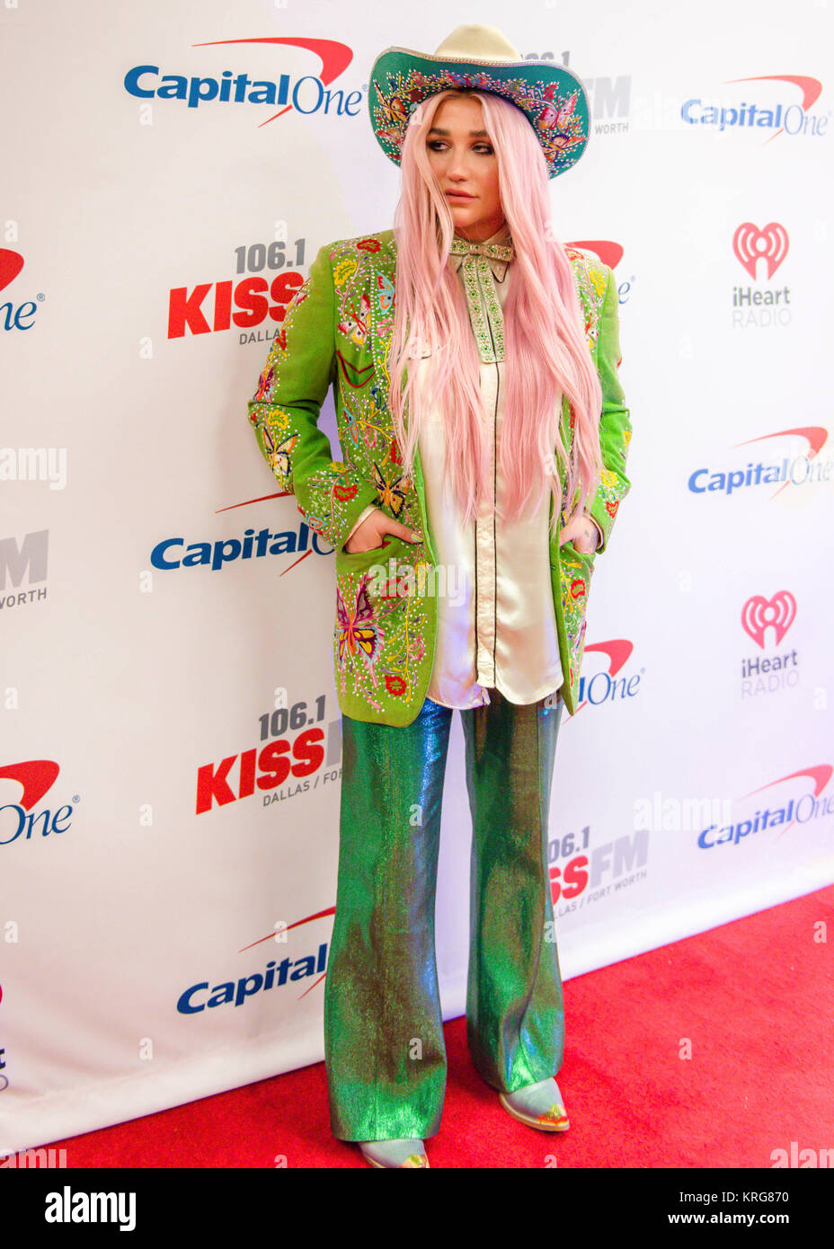 Singer Kesha at iHeartRadio Jingle Ball on November 28, 2017 in Dallas ...